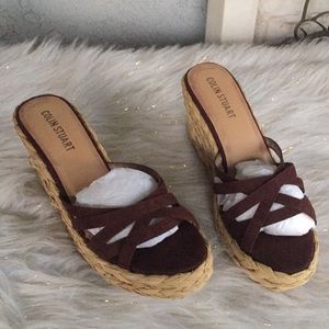 Colin Stuart | Shoes | Colin Stuart Wedge Brown Size New | Poshmark